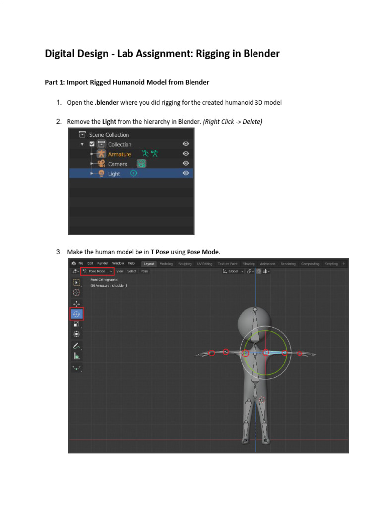 012MOCAP Unity Animation Lab | PDF | 3 D Computer Graphics | Blender (Software)