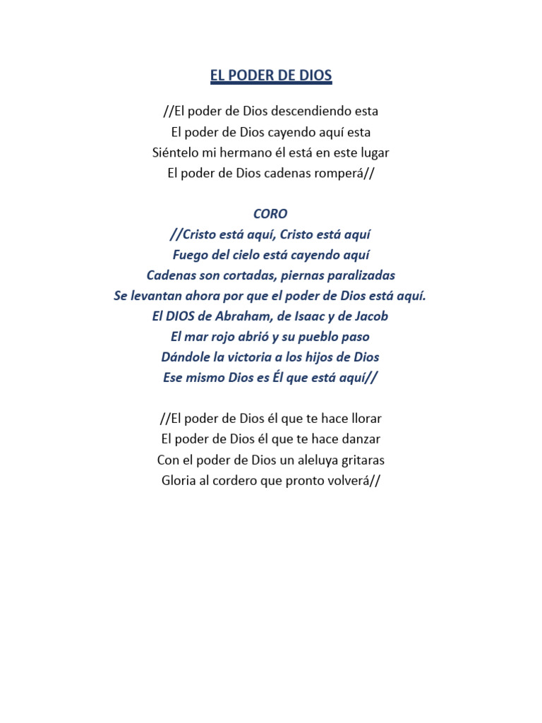 El Poder de Dios | PDF | Religión y espiritualidad