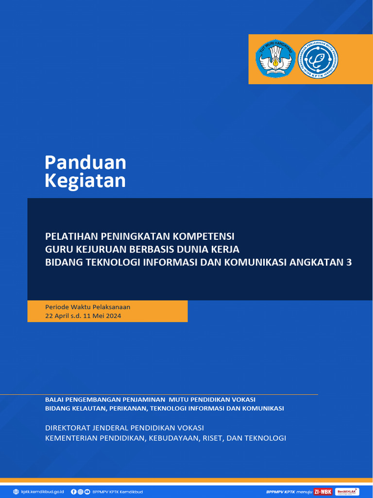 Panduan Pelatihan Bidang TIK Angkatn 3 Tahun 2024 | PDF