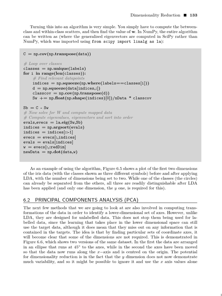 # Loop Over Classes: 6.2 Principal Components Analysis (Pca) | PDF | Eigenvalues And ...