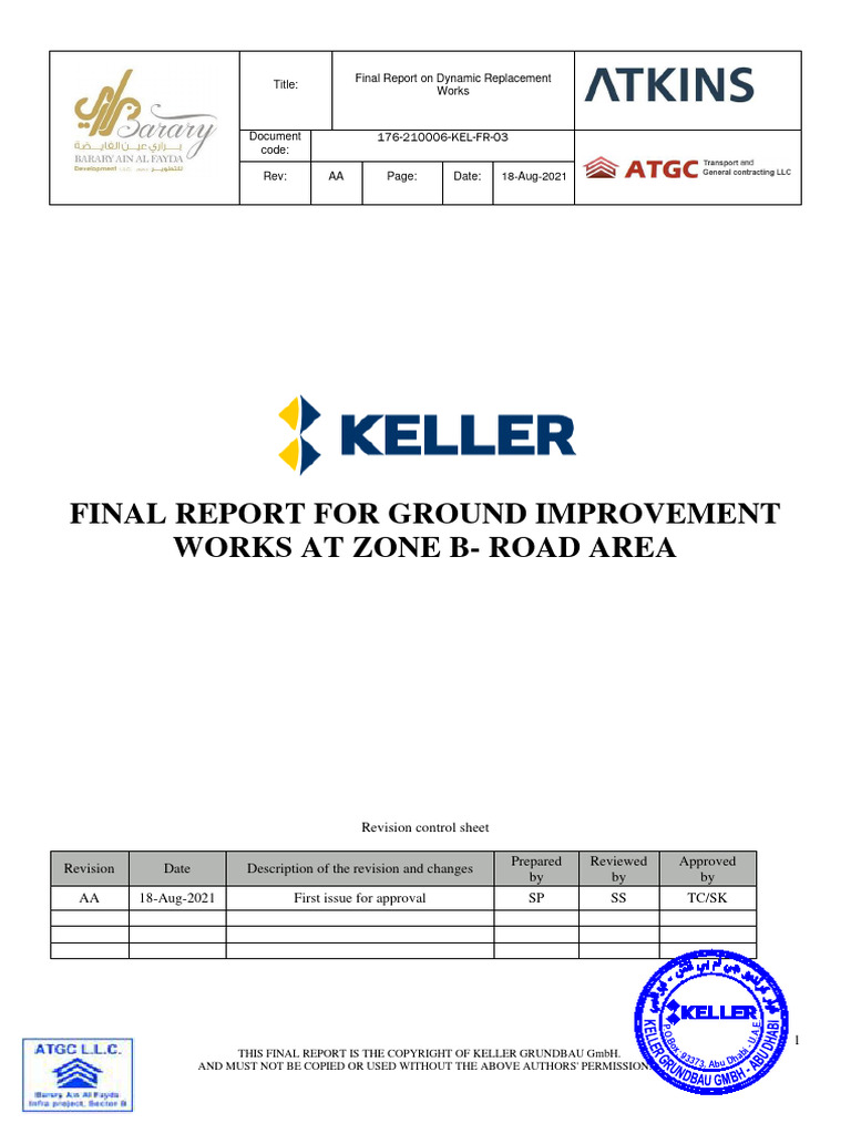 Final Report-Zone B - Roads - Stamped - Atgc Stamp | PDF | Young's Modulus | Elasticity (Physics)