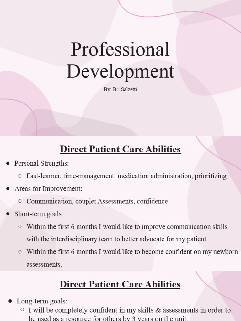 Professional Development Presentation | PDF | Nursing | Leadership