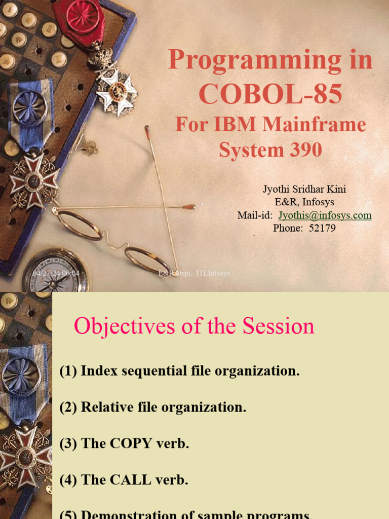 Cobol Day 4 | PDF | Computer Program | Programming Cobol Day 4 | PDF | Computer Program | Programming