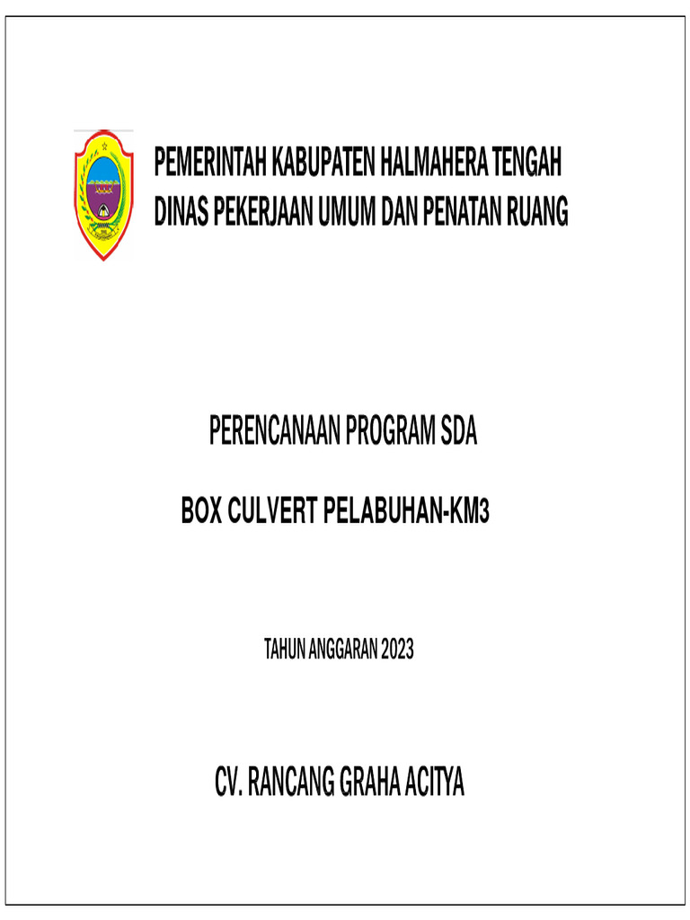 GAMBAR BOX CULVERT PELABUHAN - KM3 | PDF