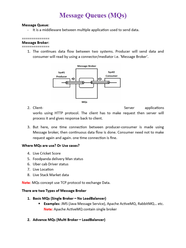 Message Queues (ActiveMQs and Kafka) | PDF | Distributed Computing ...