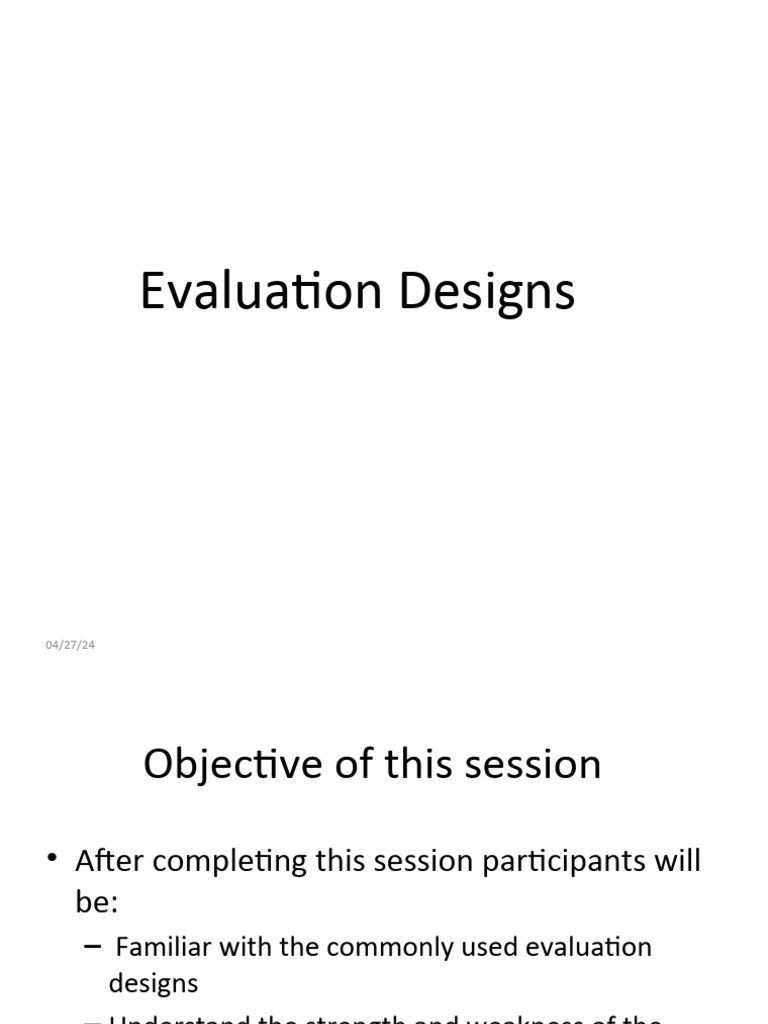 Designs For Program Evaluationas | PDF | Science | Cognition