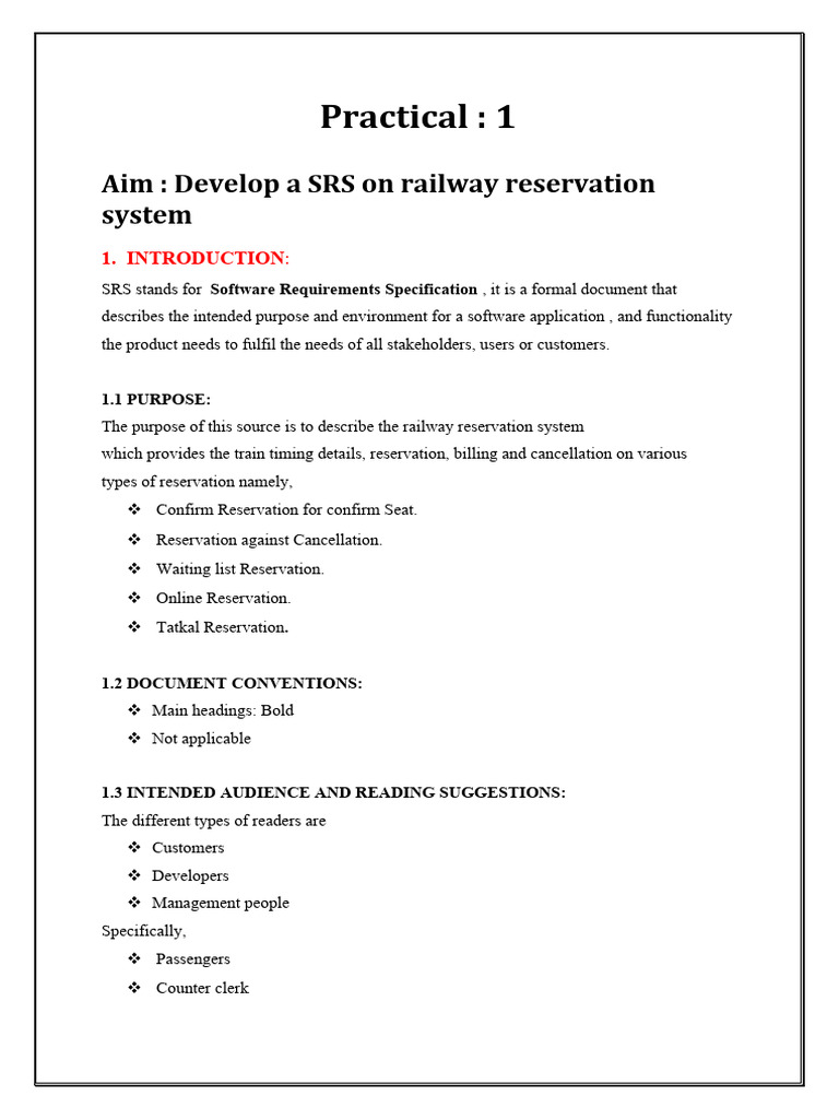 Srs Doc Practical | Download Free PDF | Microsoft Windows | Interactive Voice Response