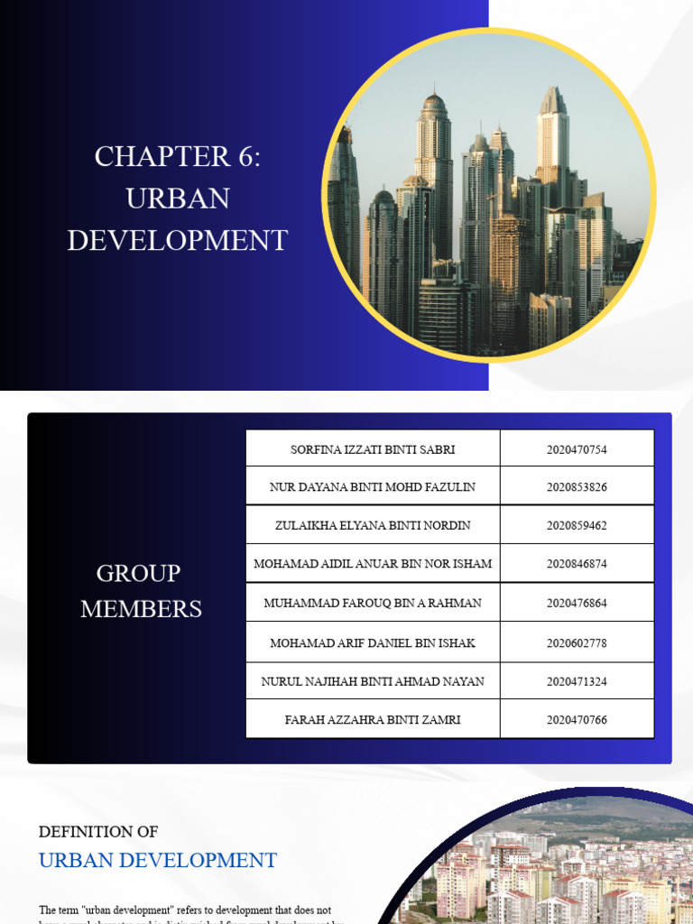 Ads605 Chapter 6 - Urban Development Issue | PDF | Globalization | Urbanization