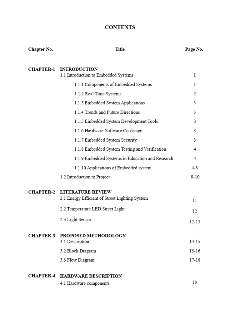 Chapter No. Title Page No | PDF | Arduino | Embedded System