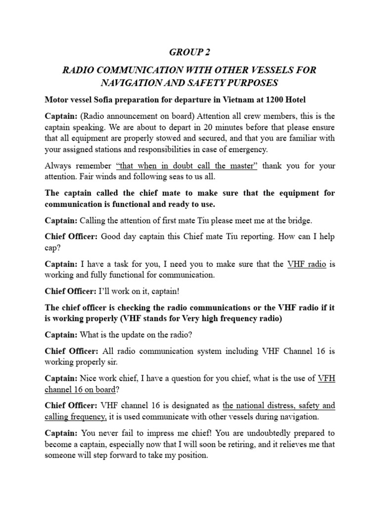 SCRIPT | PDF | Coast Guard | Sea Captain