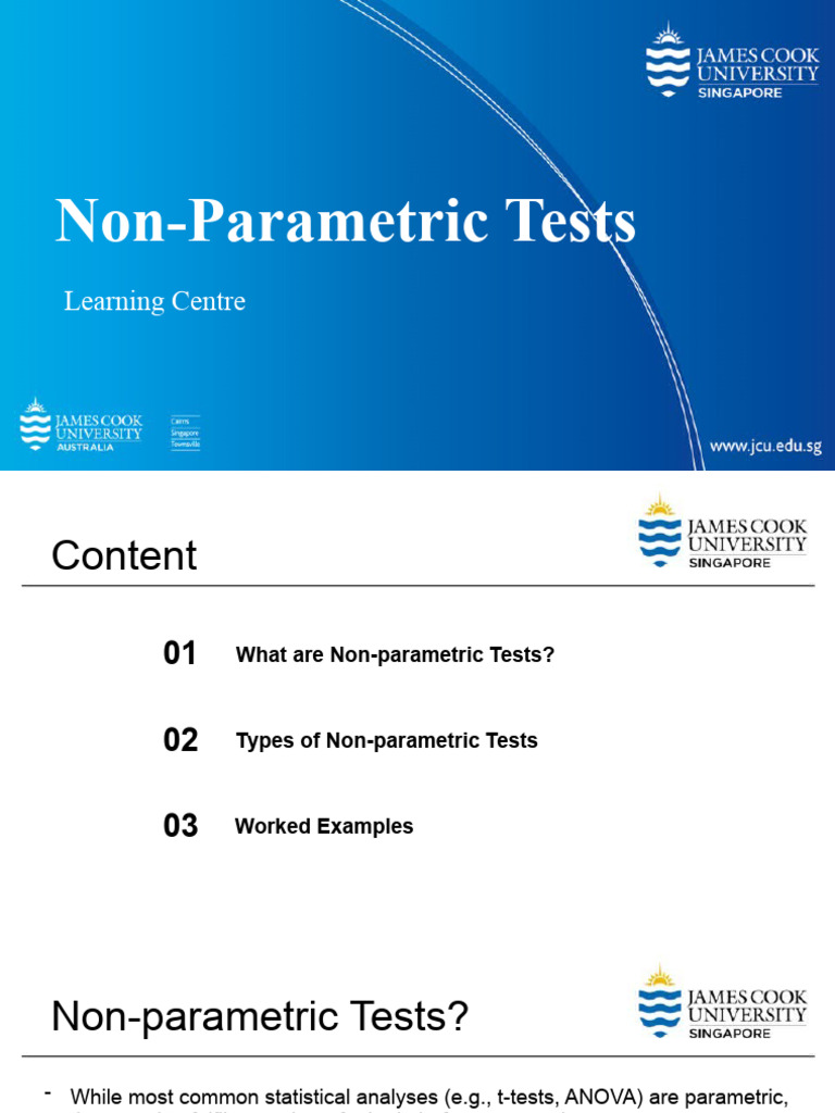 Non-Parametric Tests | PDF | Student's T Test | Mann–Whitney U Test