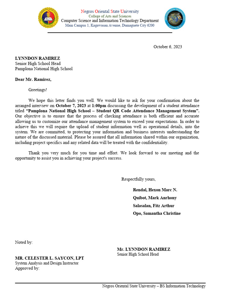 Proposal Letter | PDF | Computers