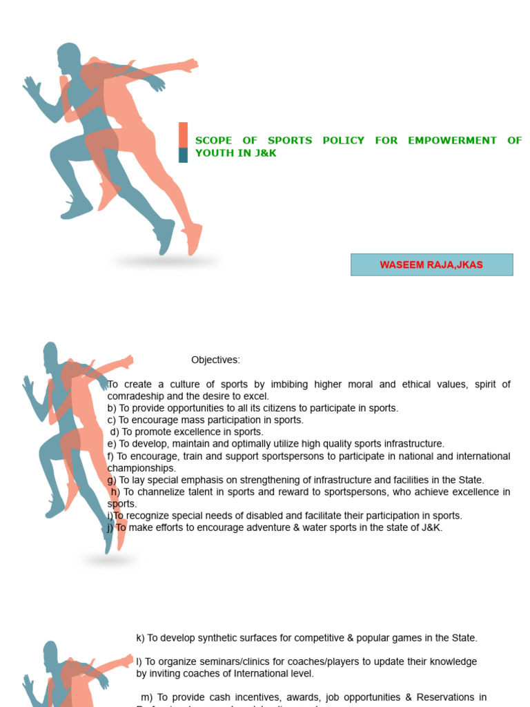 Scope of Sports Policy | PDF | Sports