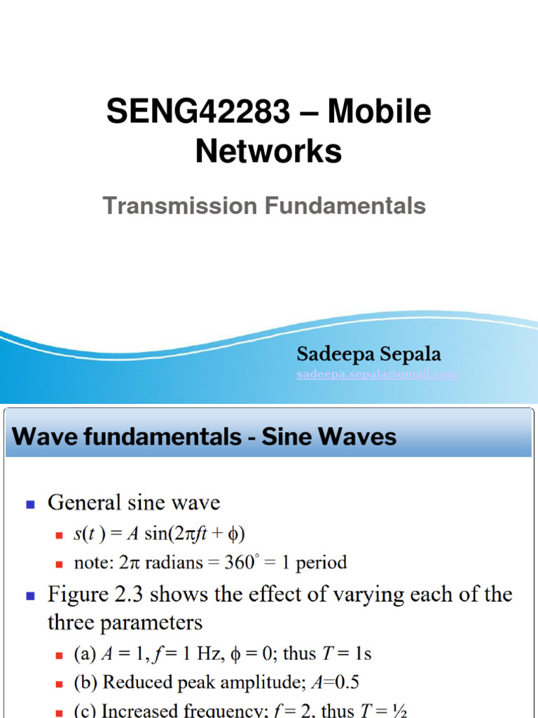 5 Mobile Networks | PDF | Sine Wave | Waves
