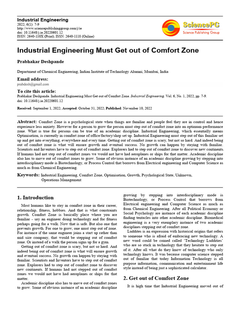 Industrial Engineering's New Horizons | PDF | Engineering | Newspapers