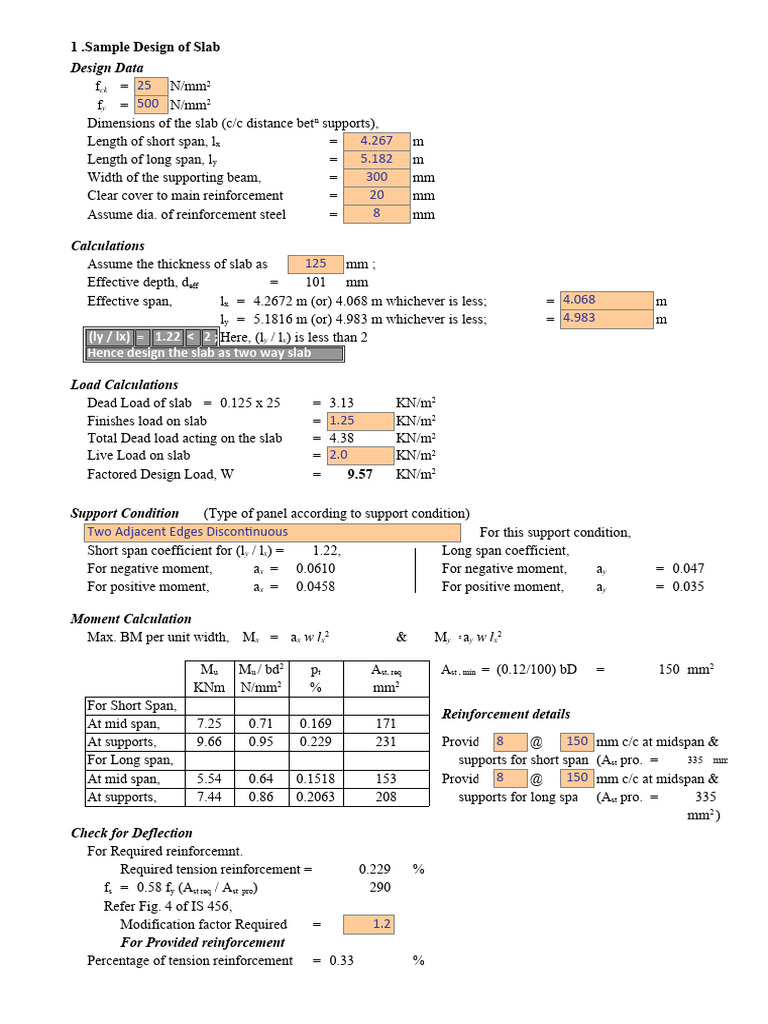 Slab Design | PDF | Teaching Methods & Materials | Science & Mathematics