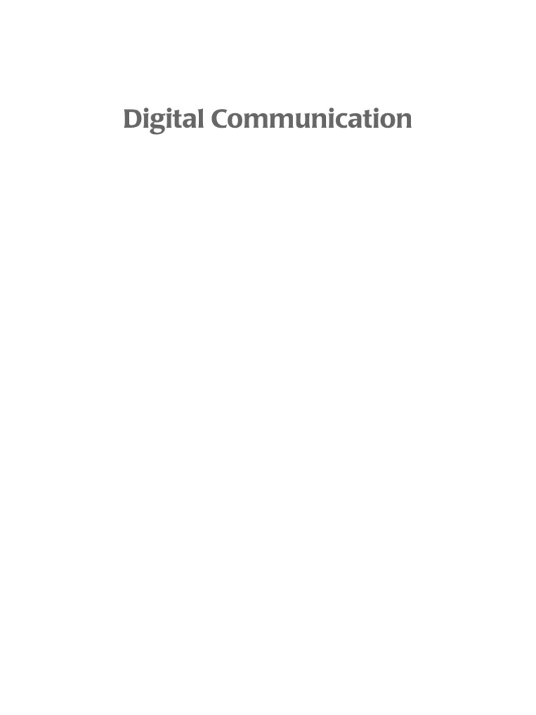 digital-communication_compress | PDF | Digital Signal | Modulation