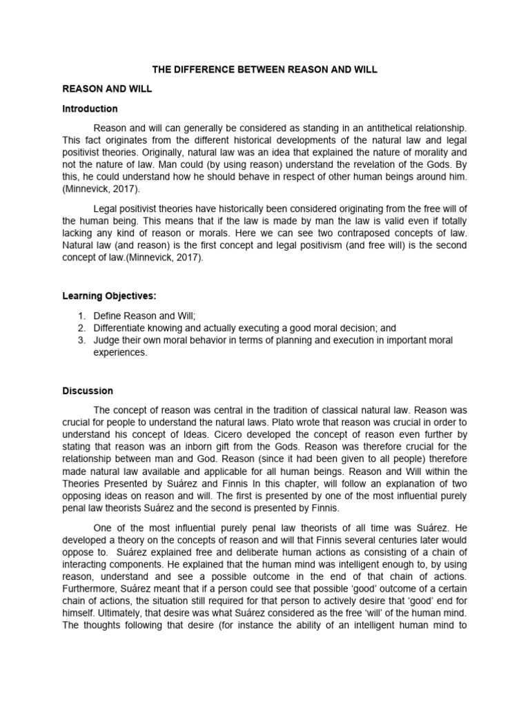 Reason vs. Will in Legal Theories | PDF | Utilitarianism | Natural Law