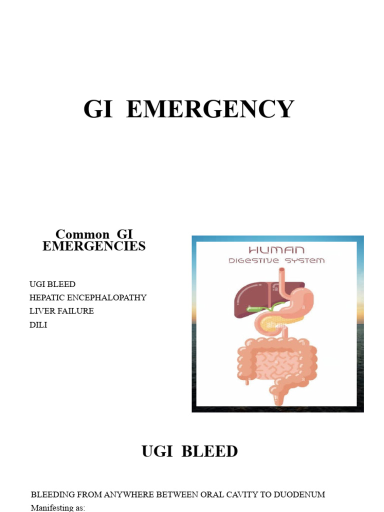Gi Emergency | PDF | Hepatitis | Liver
