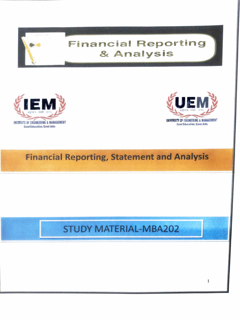Financial Reporting Statement and Analysis | PDF | Dividend | Equity ...