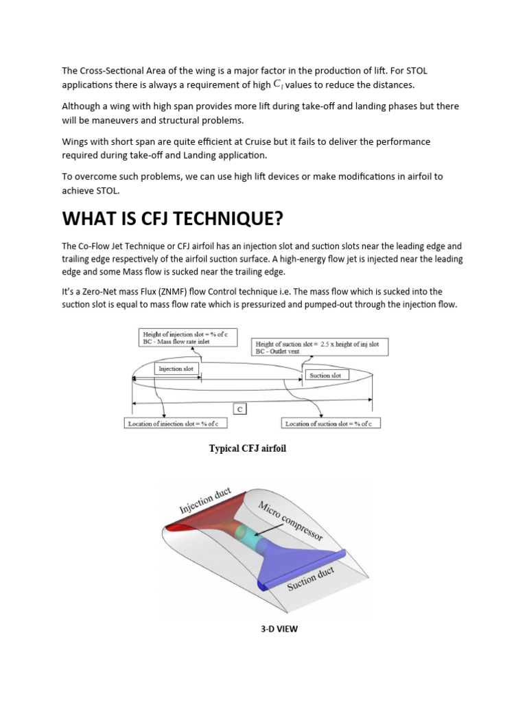Co Flow Jet Technique | PDF | Airfoil | Lift (Force)