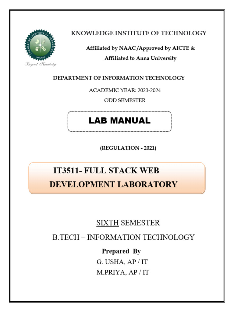 Full Stack Lab Manual Pdf Queue Abstract Data Type Algorithms And Data Structures
