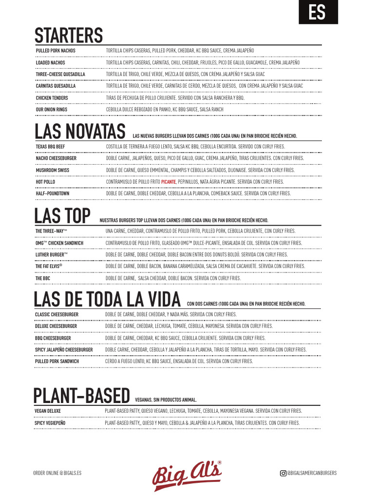 Carta 2024 - ES - Web - No Follo | PDF | Cocinando | Alimentos preparados