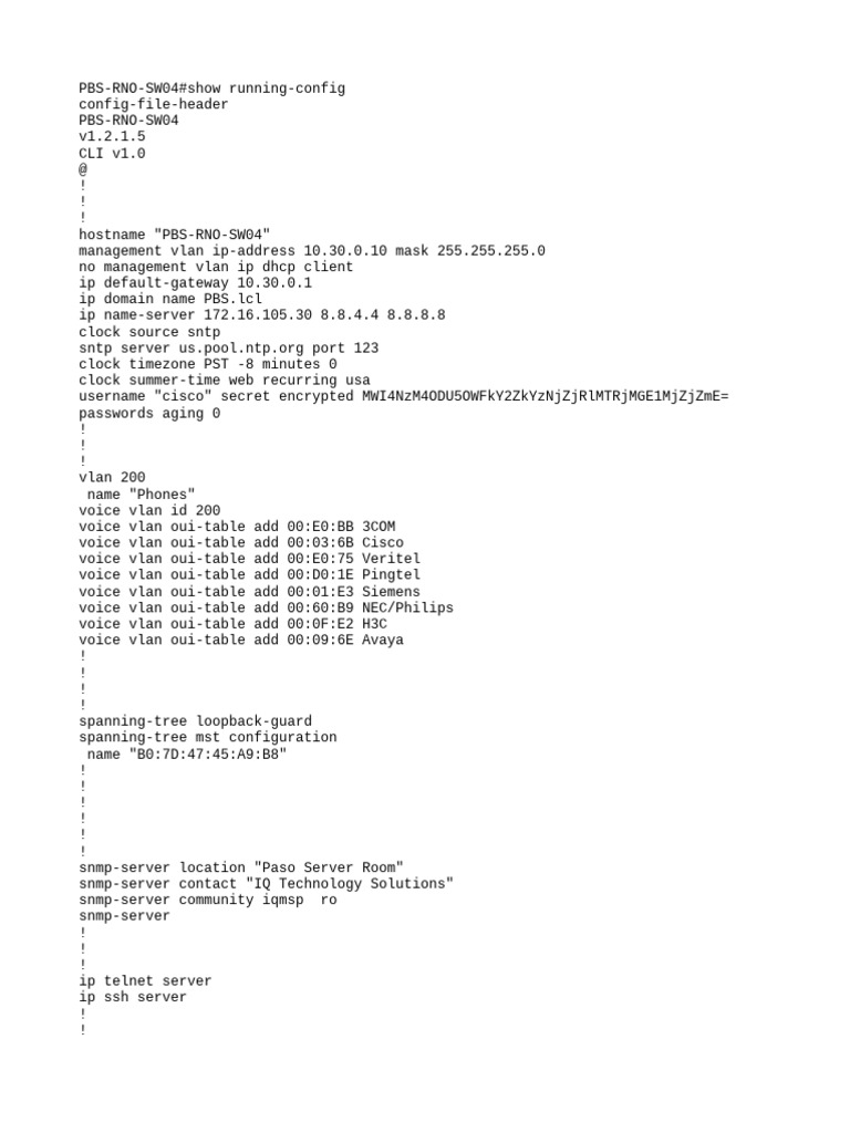 Cisco Running-Config | Download Free PDF | Computer Science ...