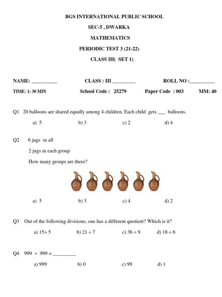 Maths Pt3 Set 1 Pdf Division Mathematics Numbers