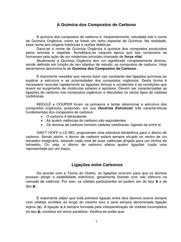 Apostila De Quimica Organica 1 Pdf Alcano Alceno