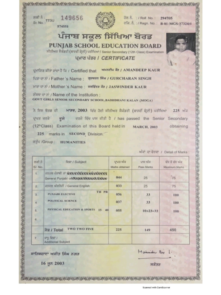 12th Marksheet | PDF | Payments | Personal Finance