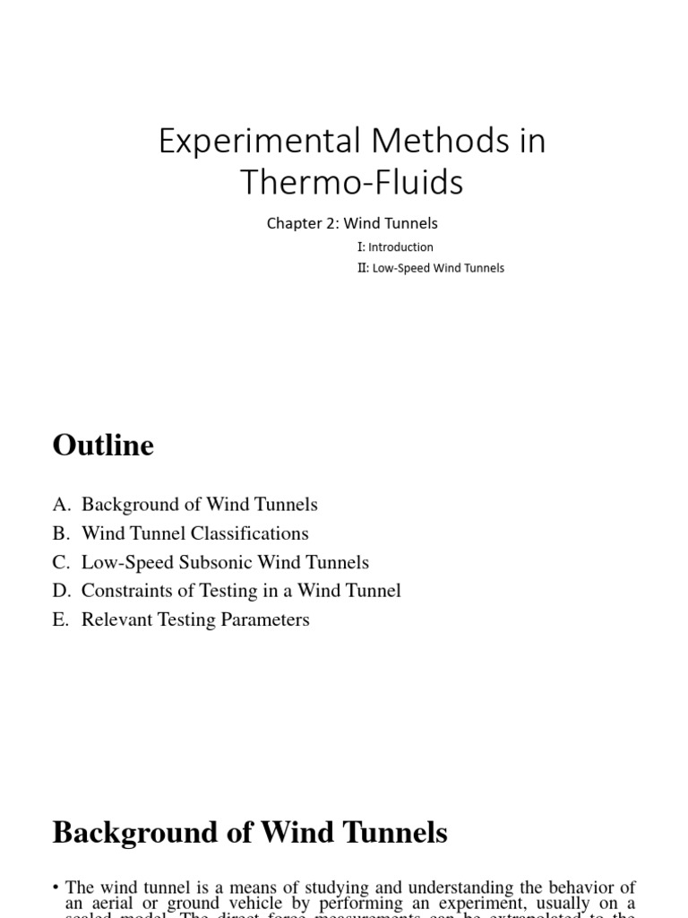 Chapter 2 - Wind Tunnel-1 | PDF | Wind Tunnel | Aerodynamics