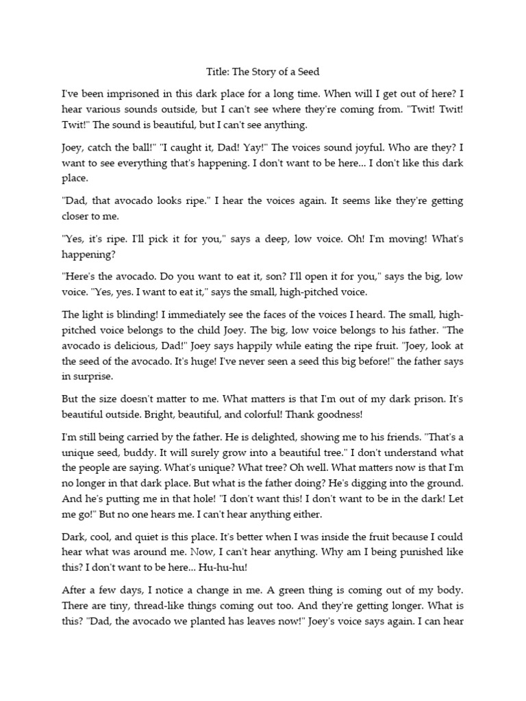 Story of A Little Seed | PDF