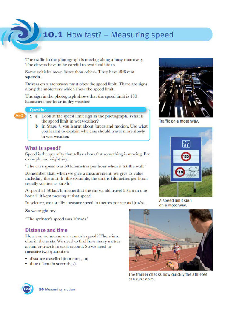 Physics - Measuring Motion (Year 8) | PDF