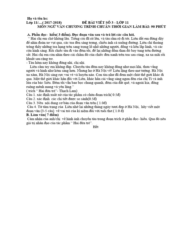 tdtt680 - Bai So 3 Cua Khoi 11 Hanh A | PDF