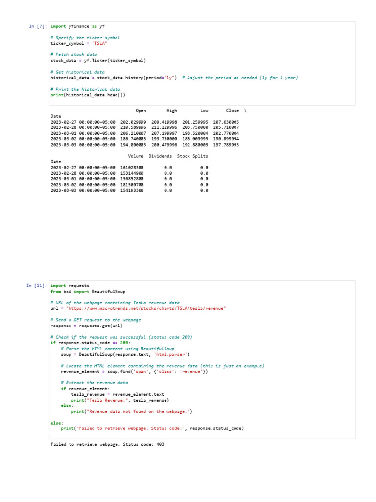 Analyzing Historical Stock - Jupyter Notebook | PDF | Parsing | Hypertext