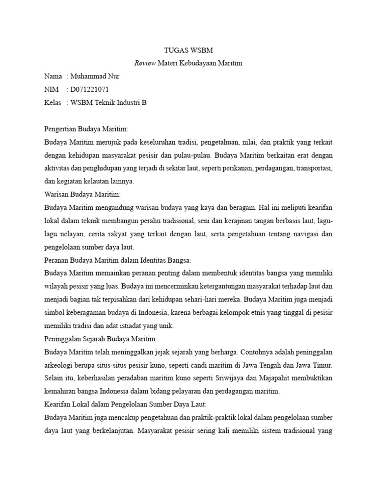 TUGAS WSBM Muhammad Nur | PDF