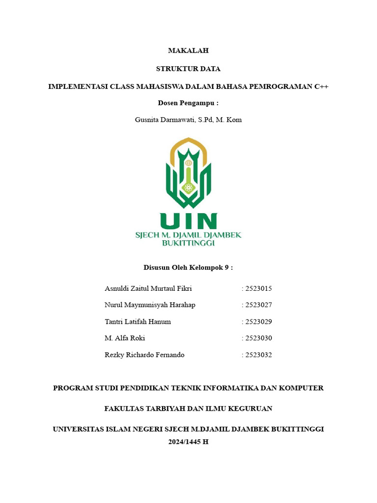 Makalah Struktur Data Kel 1 | PDF