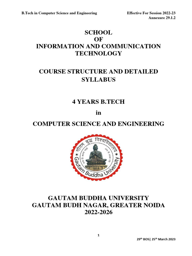 B.Tech Computer Science Syllabus 2022-23 | PDF | World Wide Web ...