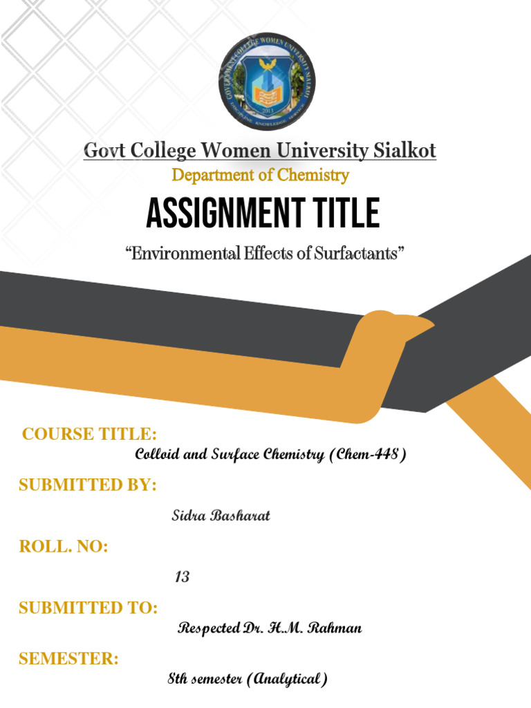 Environmental Impact of Surfactants | PDF | Surfactant | Detergent