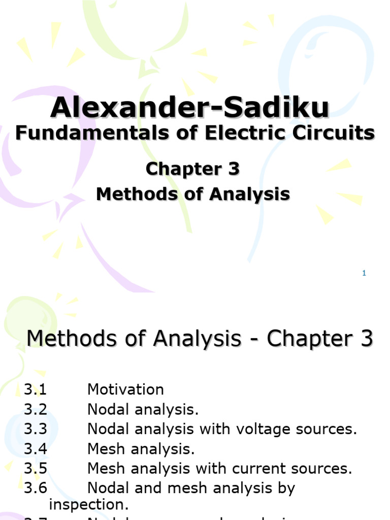 Alexander Ch 03 Final r 1 | PDF | Electrical Network | Electrical Circuits