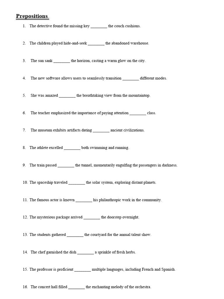 Comprehension Preposition Verbs | PDF | Amazon Rainforest ...