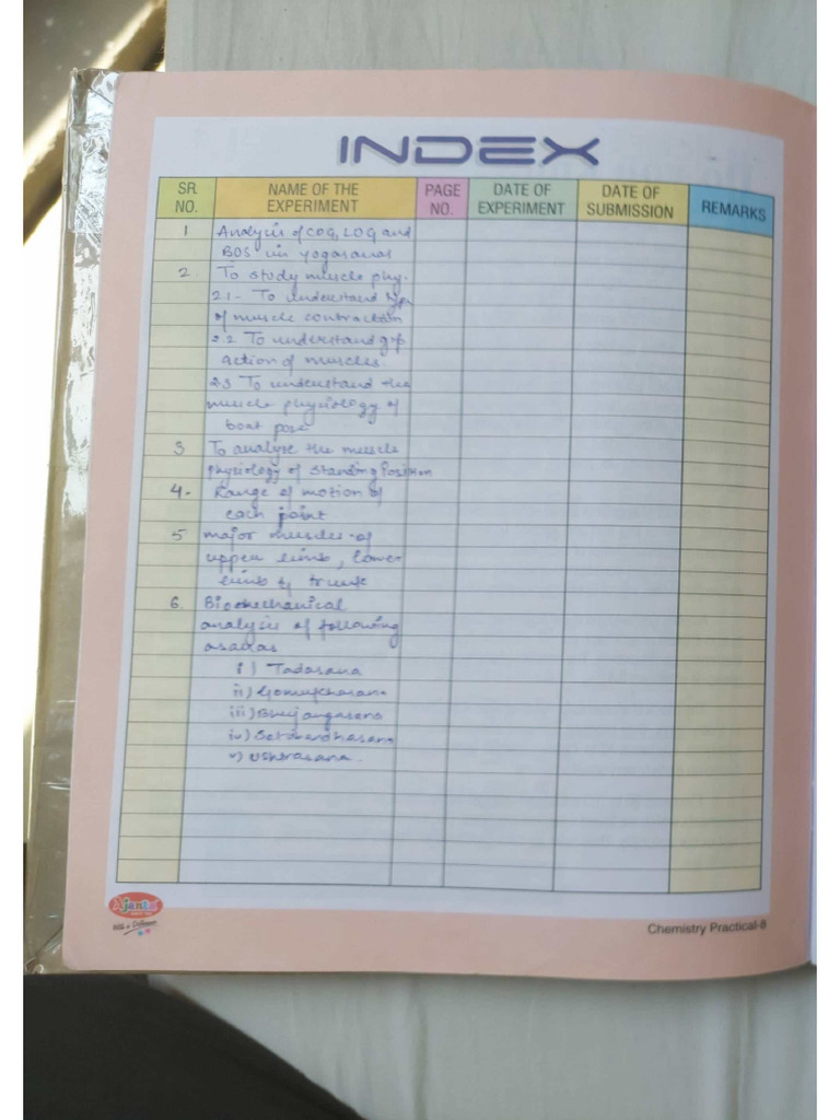 Biomechaics Practical File | PDF