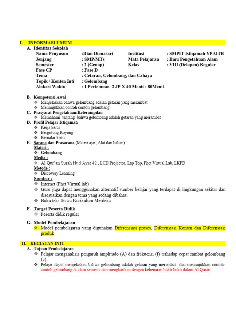 LKPD GELOMBANG-revisi Data | PDF