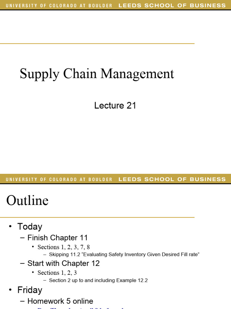 SCM 2 | Download Free PDF | Inventory | Standard Deviation