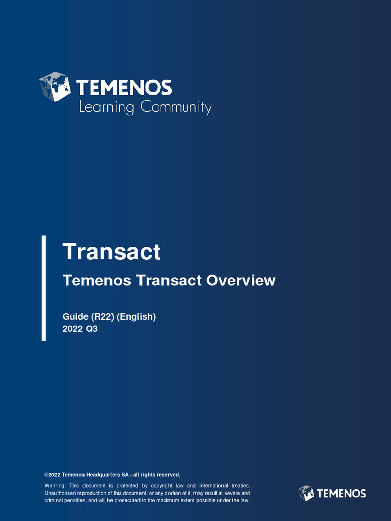 DAY 1 Temenos Transact Overview - Technical 4 | PDF | Databases | Banks