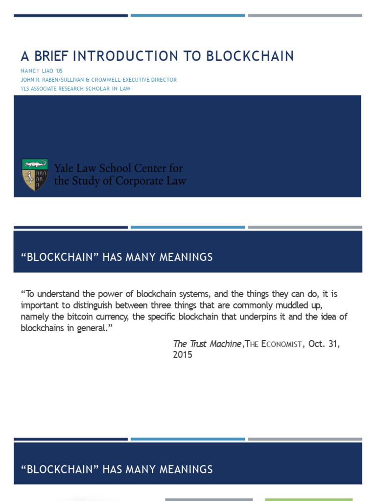 Slides Nancy Liao Brief Intro To Blockchain Iac 101217 | PDF | Applications Of Cryptography ...