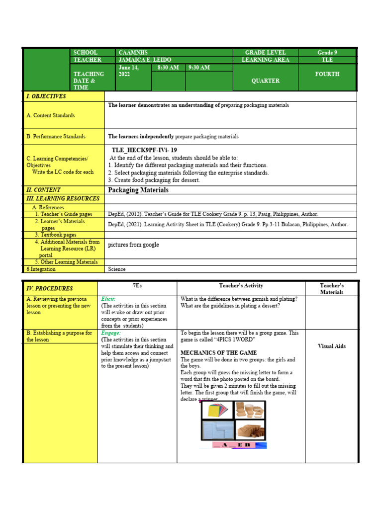 Sample Lesson Plan | PDF | Learning | Teachers