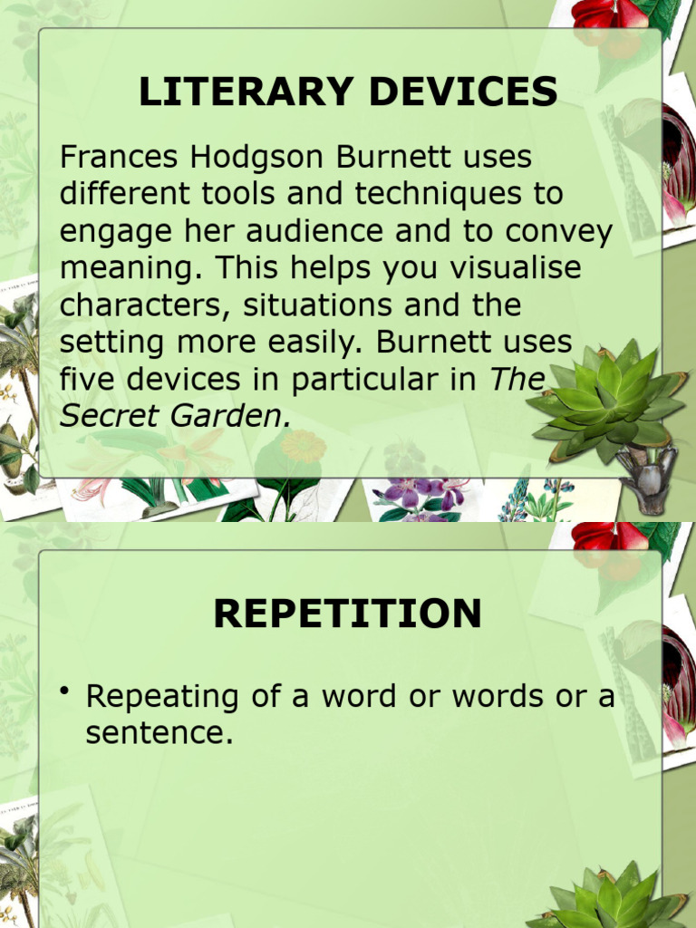 Literary Devices in The Secret Garden | PDF