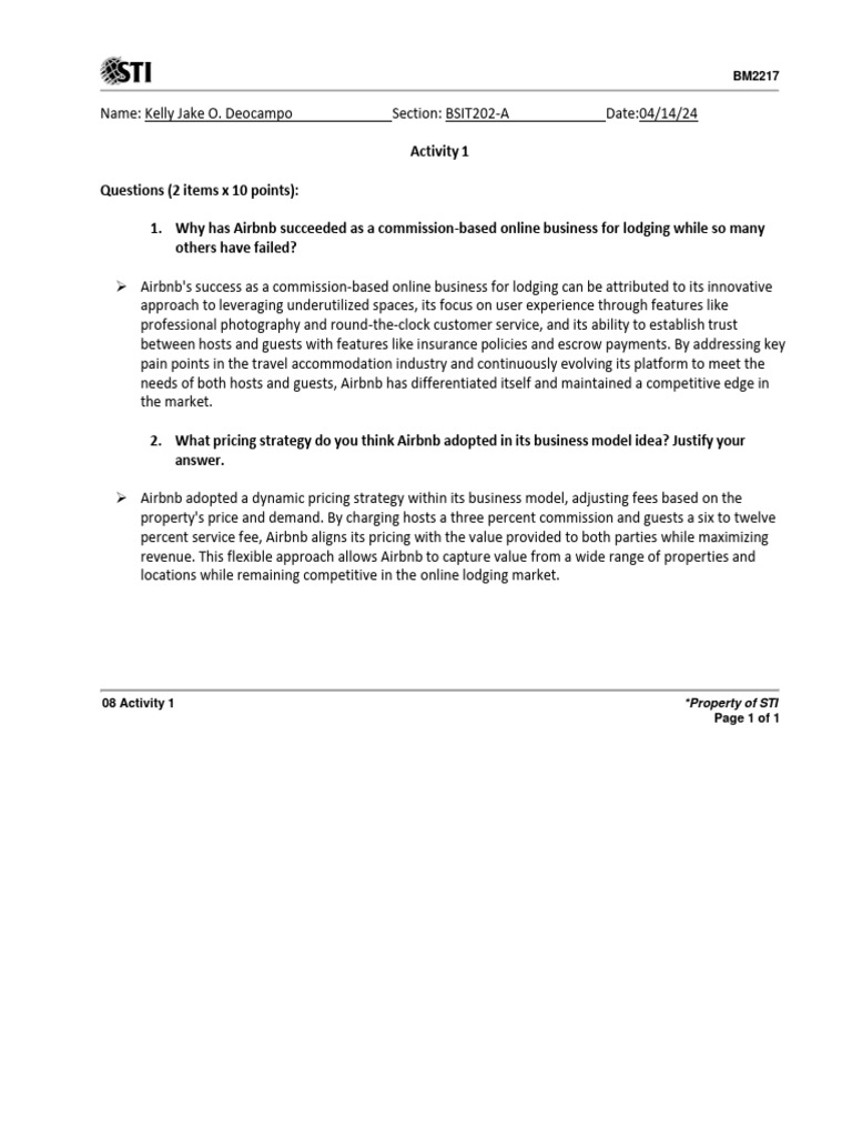 Airbnb's Success and Pricing Strategy | PDF | Business | Law